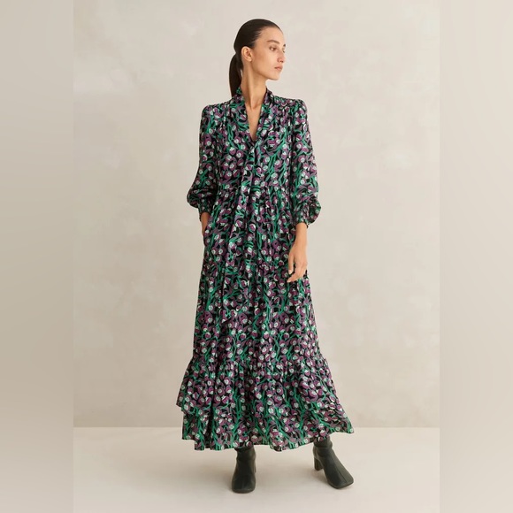 ME+EM | Dresses | Meem Trailing Flower Print Swing Maxi Dress | Poshmark